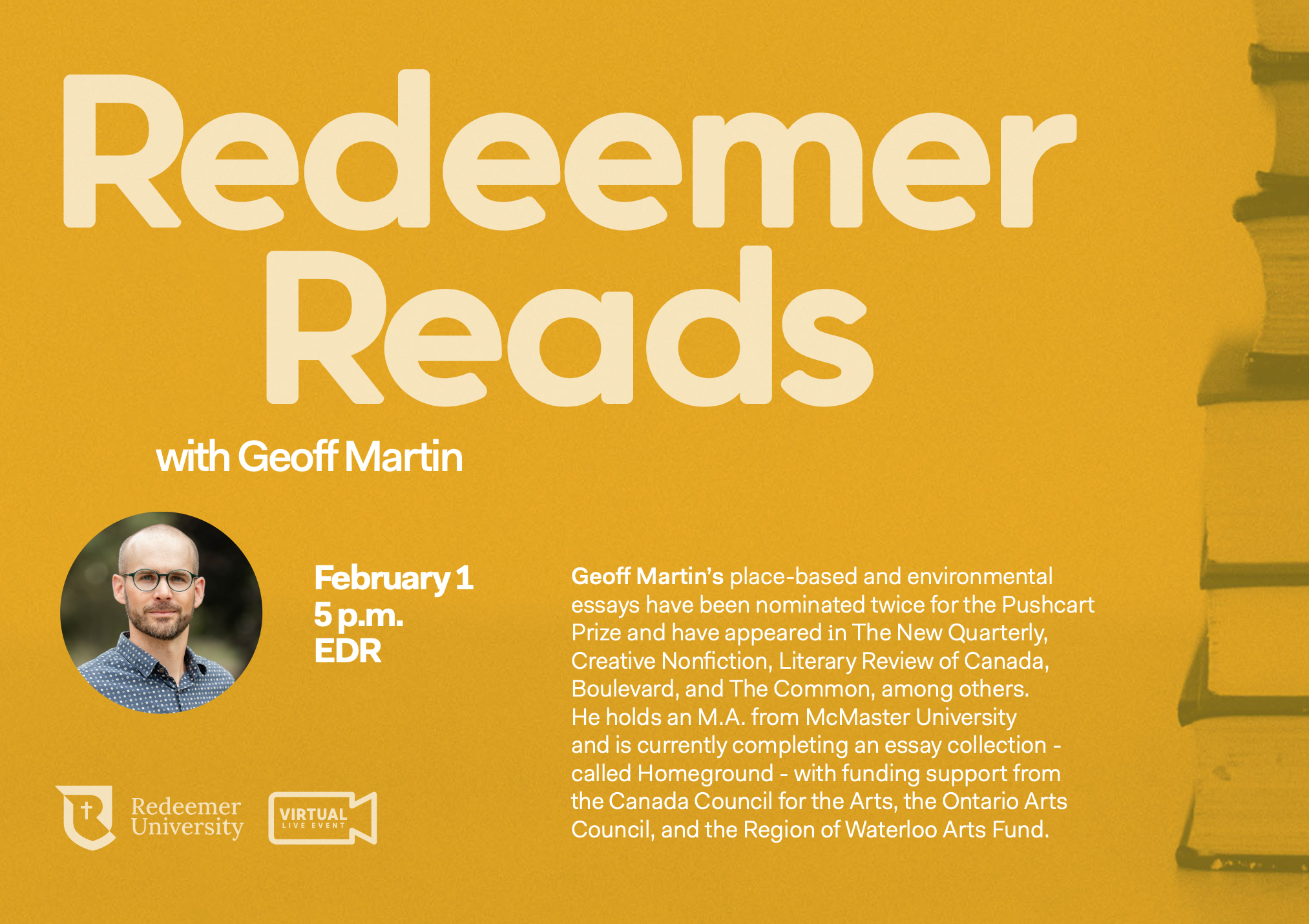 Readings / Interviews / Class Visits – Geoff Martin
